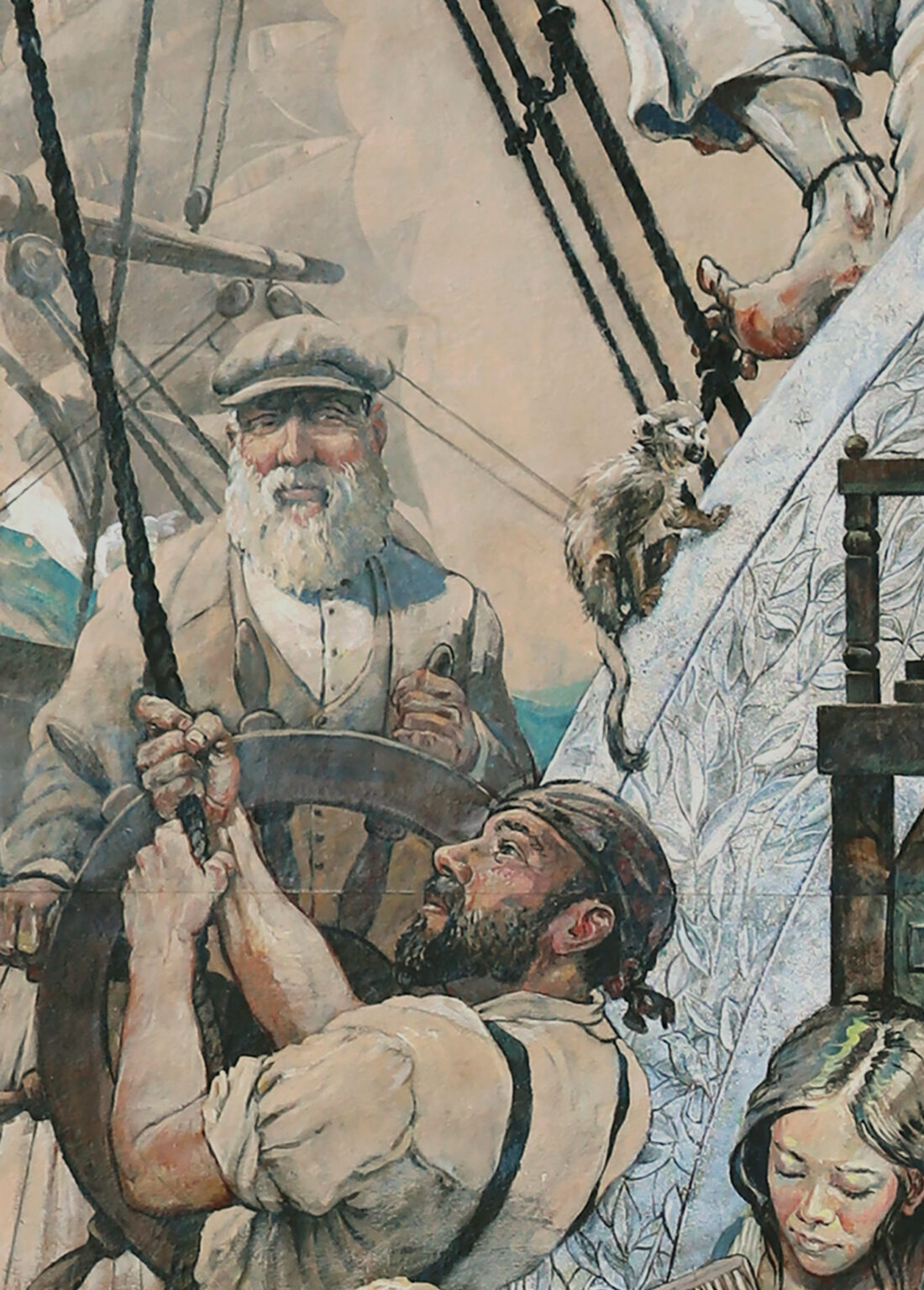Captain John Drew – Hallowell Mural